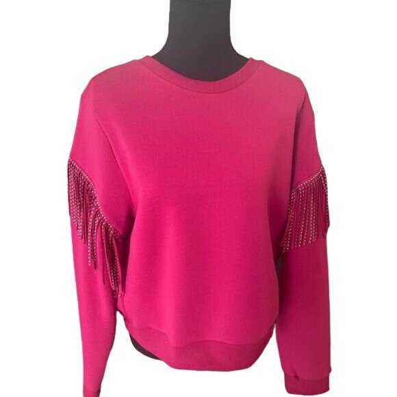 Angel Cult | Tops | Angel Cult Fringe Sweatshirt Size Large Nwt | Poshmark